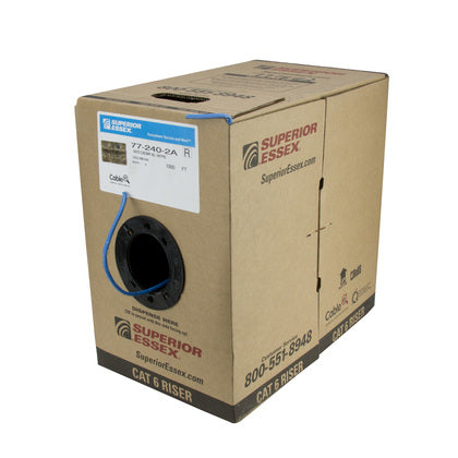 77-240-2A 77 SERIES Category 6, Riser, Blue, 1000' Pop Box – WARE Solar